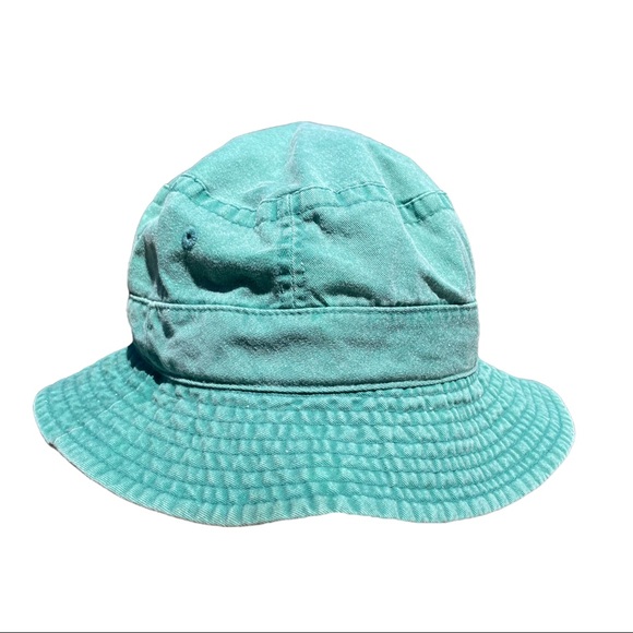 Vintage | Accessories | Vintage 8s Bucket Hat In Teal With Canoe And ...